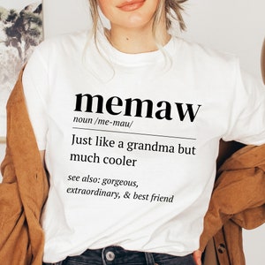 Memaw Shirt, Memaw Gift From Grandkids, Daughter, Meemaw, Mee-maw T ...