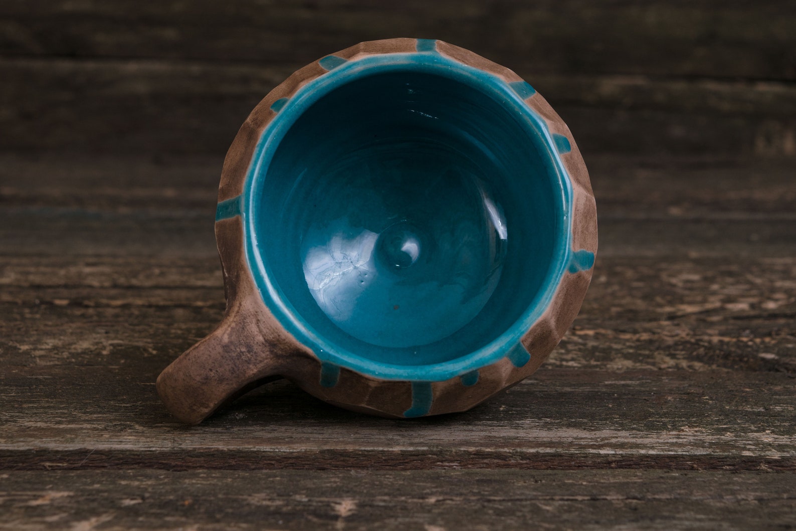 Unique Ceramic Coffee Mug Handmade Faceted Mug Blue - Etsy