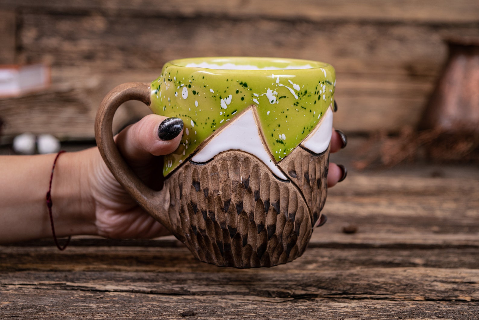 Mountain Mug Ceramic Mug Handmade Nature Pottery Everest - Etsy