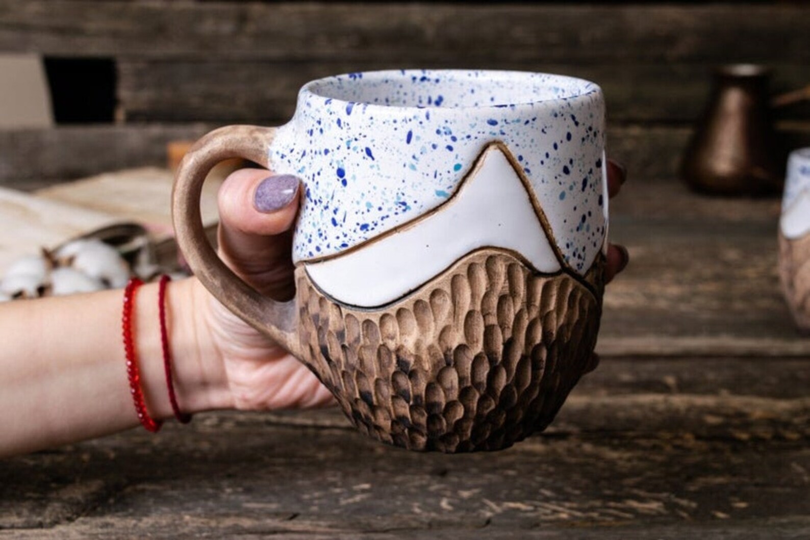 Mountain Mug Ceramic Mug Handmade Nature Pottery Everest - Etsy