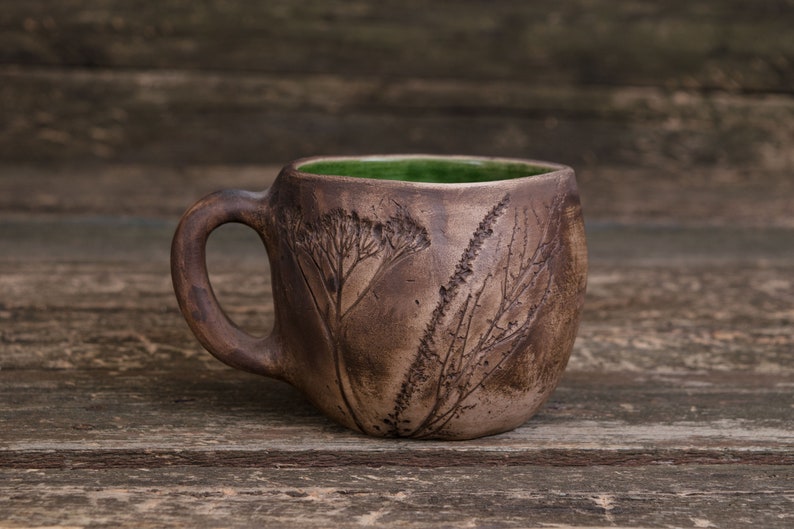 Unique ceramic floral mug Handmade pottery mug clay coffee | Etsy