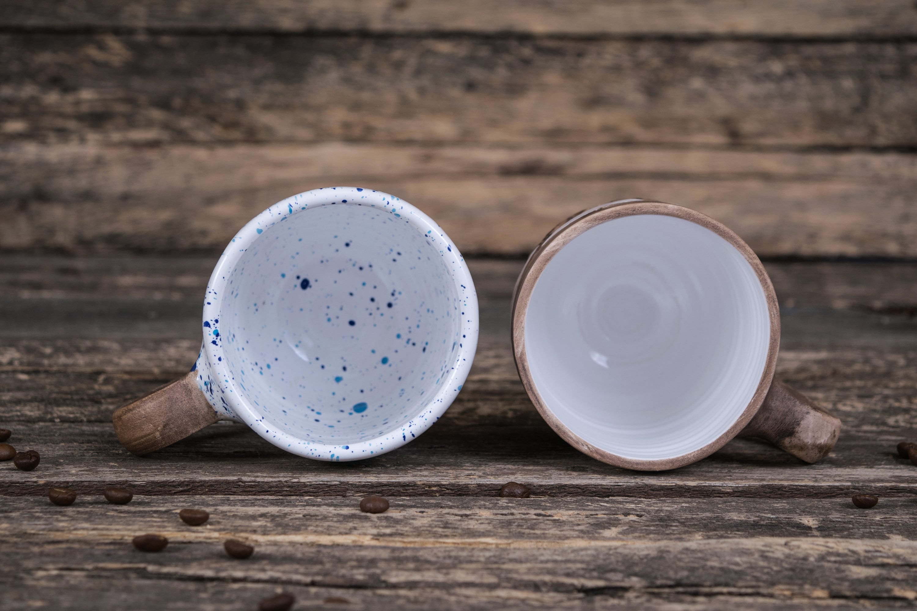 Set of two big handmade coffee mugs Set of two ceramic | Etsy