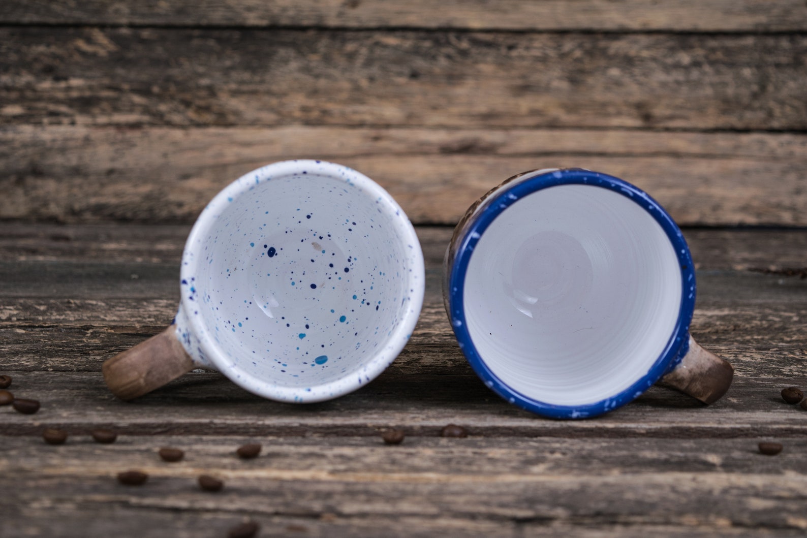 Set of two handmade pottery mugs Unique ceramic mountain | Etsy