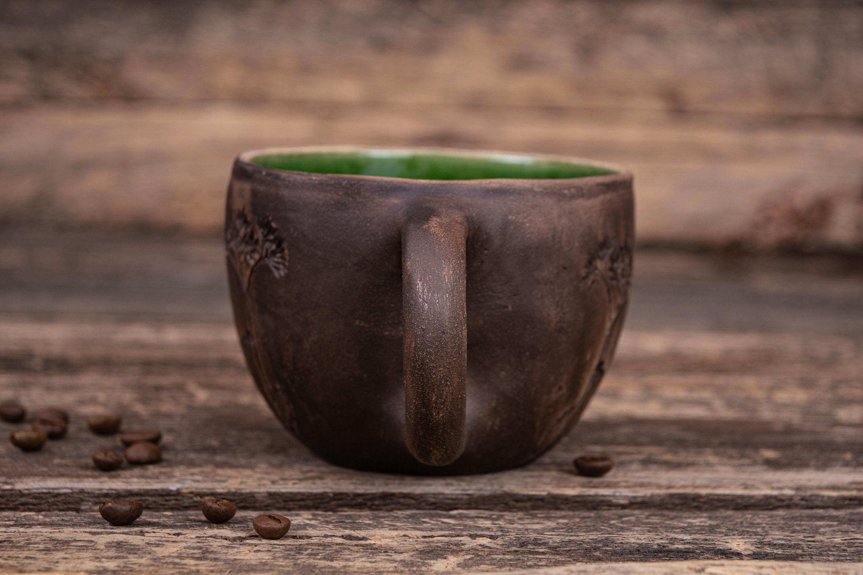 Unique Ceramic Floral Mug Handmade Pottery Mug Clay Coffee | Etsy