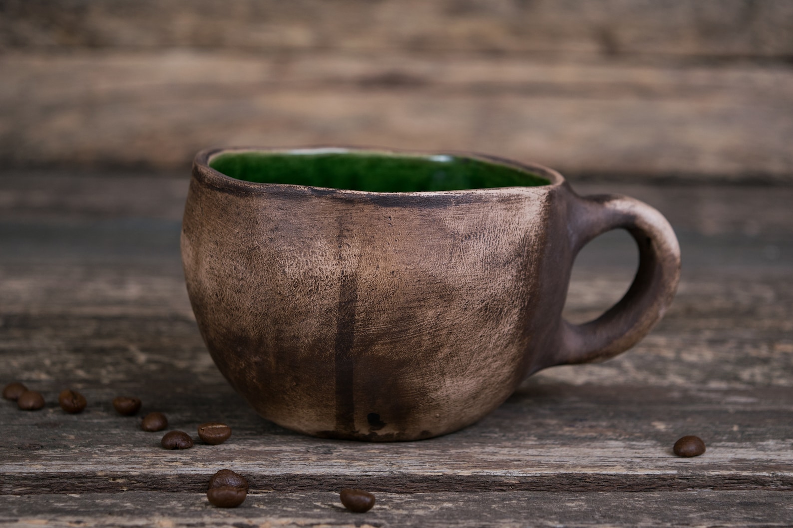 Ceramic Plant Mug || Unique Pottery Mug, Nature Ceramic Mug, Clay ...