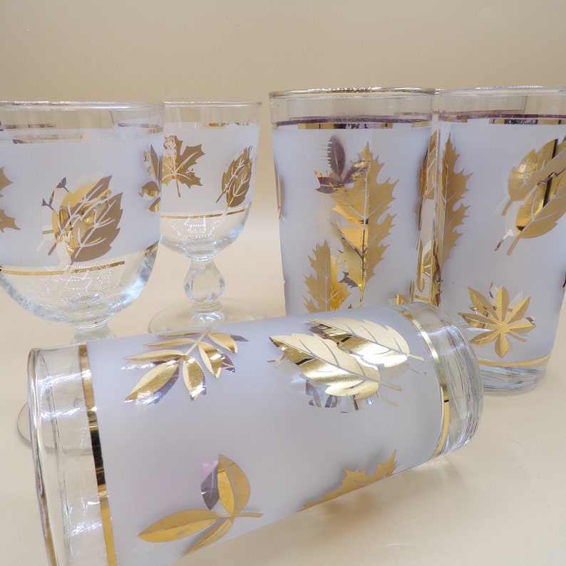 Golden Foliage Vintage Glassware by Libbey Glass Company 1953-1978 - Etsy