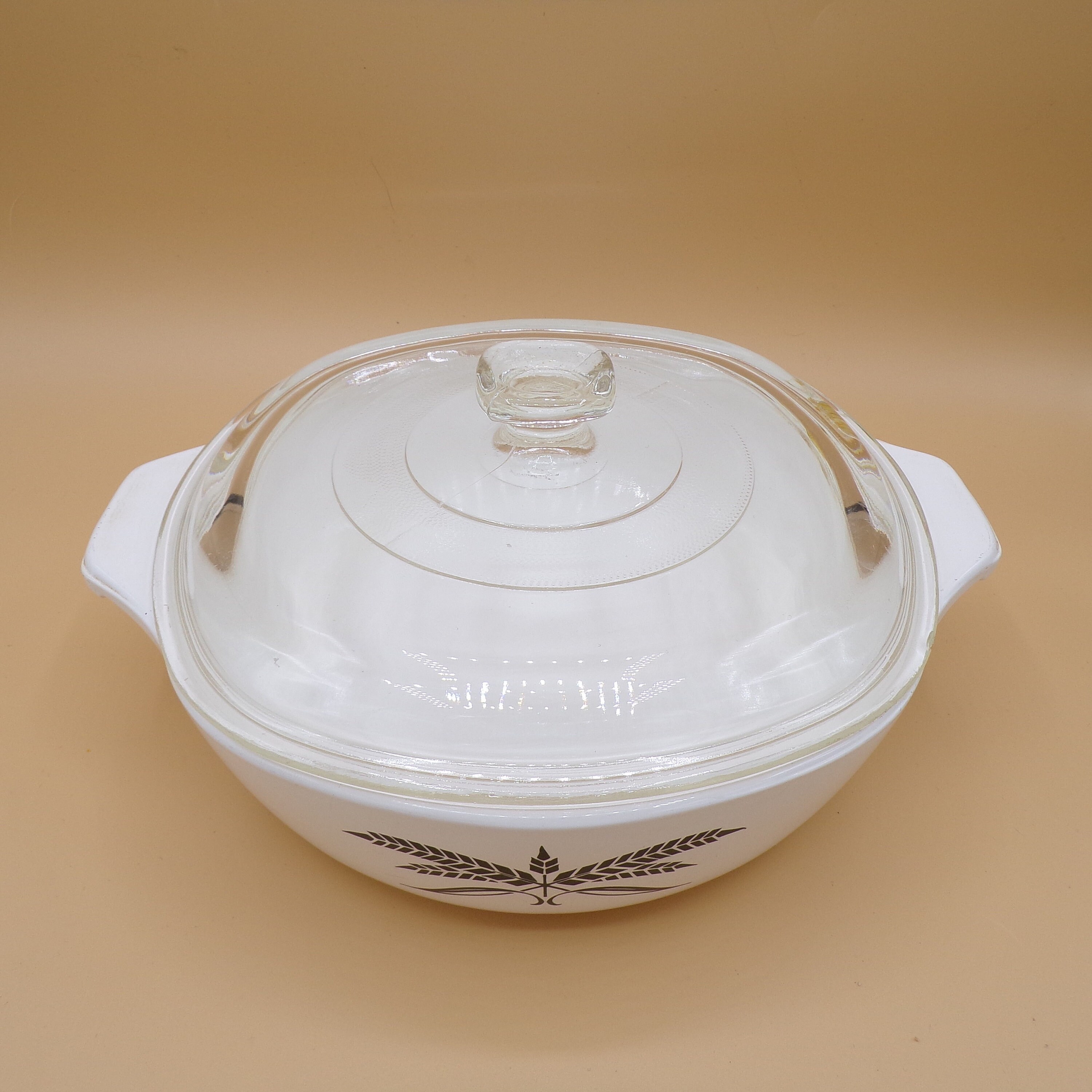 Anchor Hocking Cookware Black Wheat Casserole With Lid 1960s - Etsy