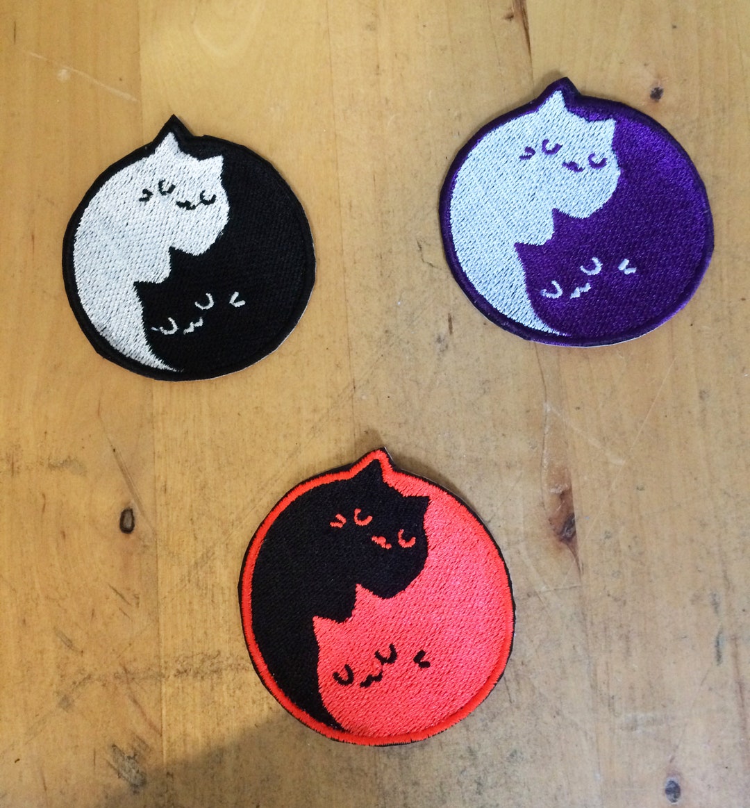 Yin Yang Cats Embroidered Patch - Etsy