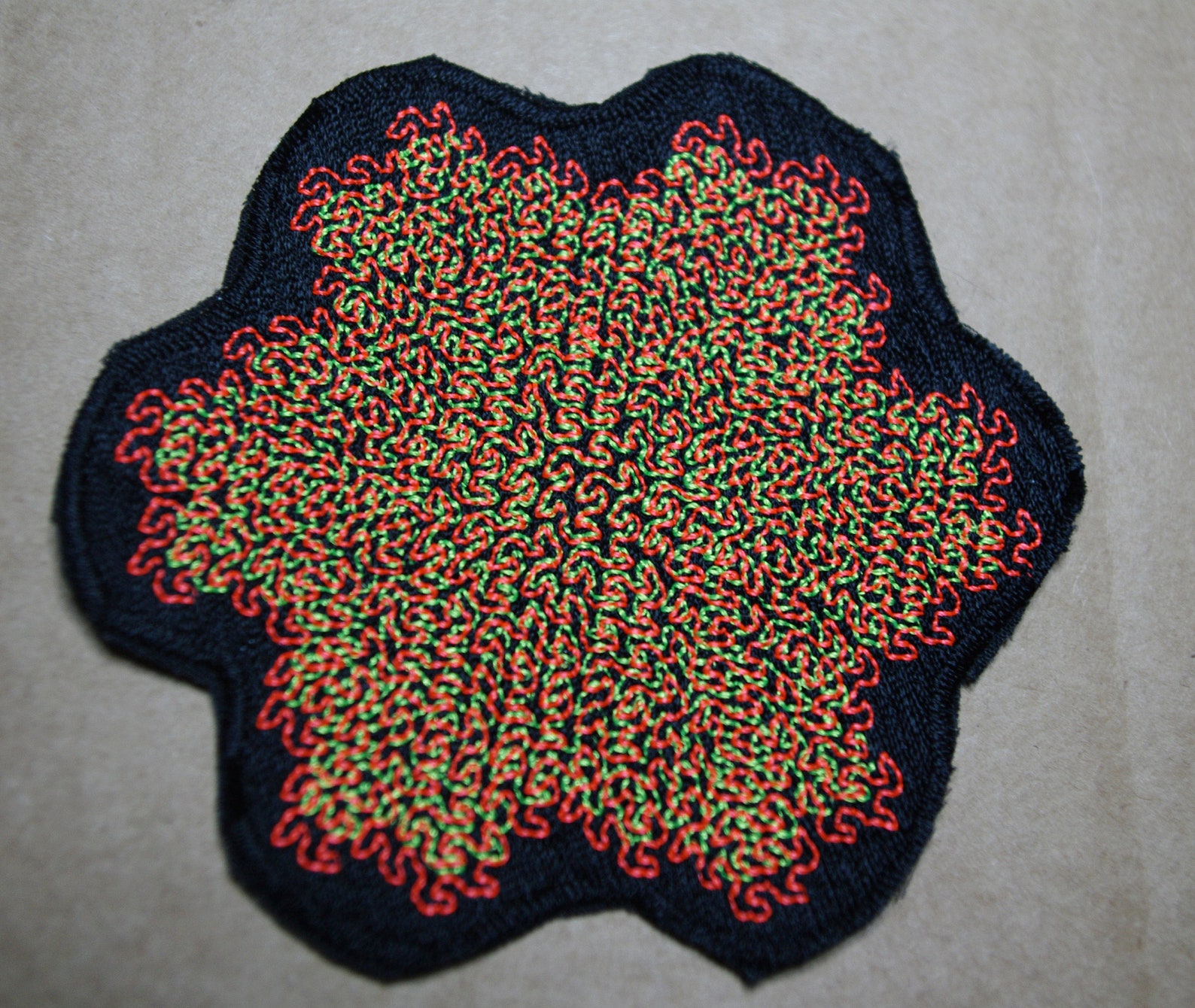 Gosper Curve Custom Embroidered UV Reactive Patch - Etsy