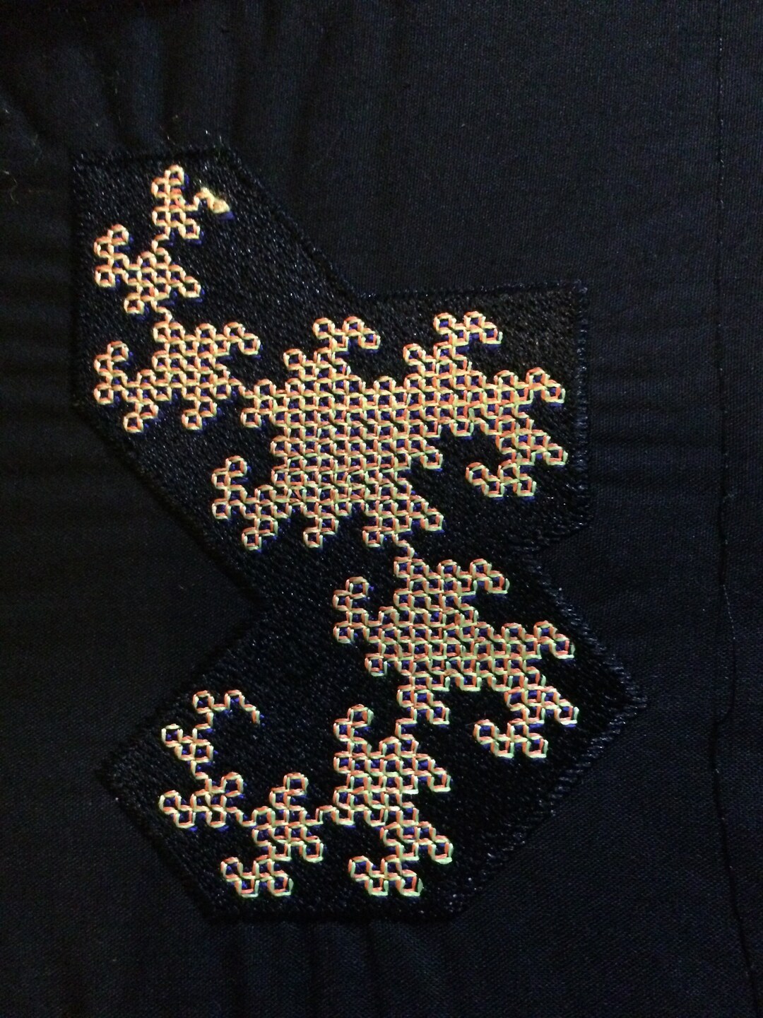 UV Reactive Dragon Curve Embroidered Fractal Patch. - Etsy