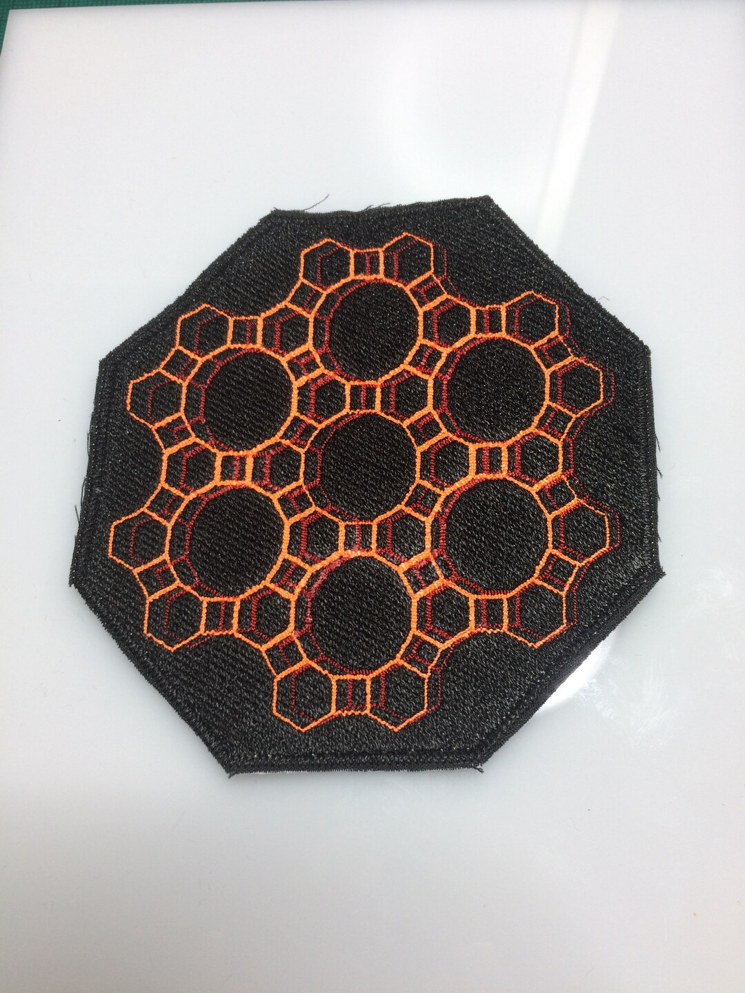 BIG Cellular Fractal UV Embroidered Patch - Etsy