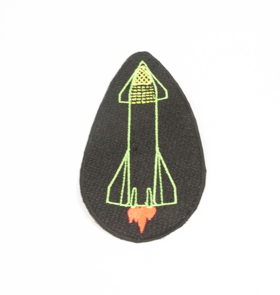 Embroidered UV Reactive Starship Patch - Etsy