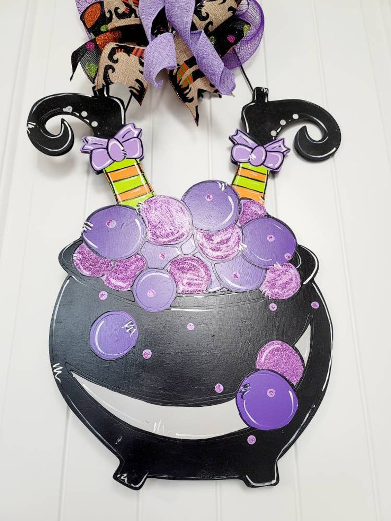Witch Legs Cauldron Door Hanger – Funny Halloween Potion Sign Decor - Etsy