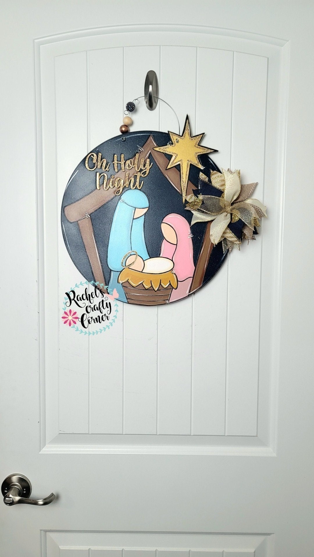 Nativity Holy Family Door Hanger Sign - Etsy