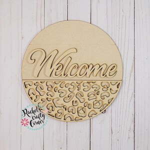 Welcome Cheetah Sign - Etsy