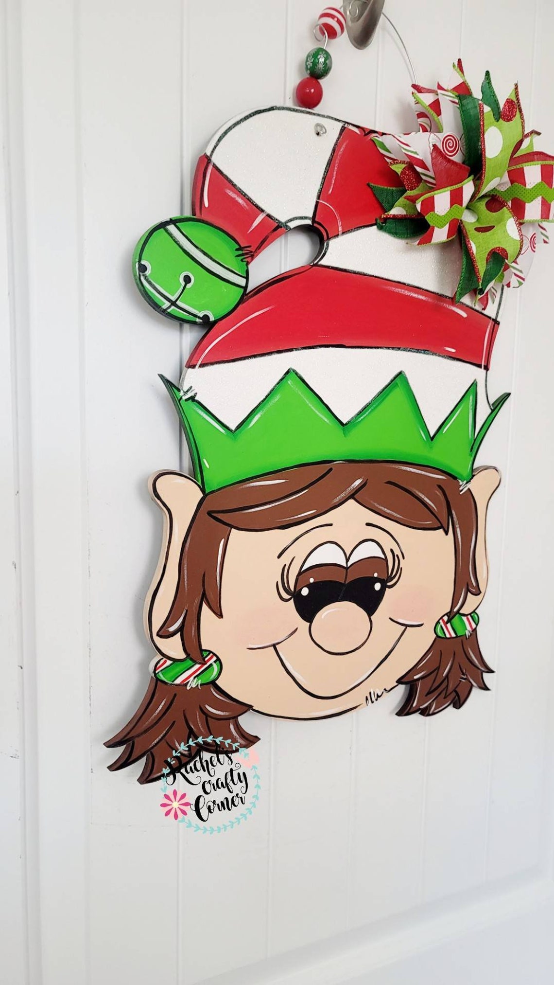 Jolly Buddy Elf Face Door Hanger – Rustic Christmas Decor - Etsy