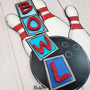 Bowling Pins and Ball Sign - Etsy