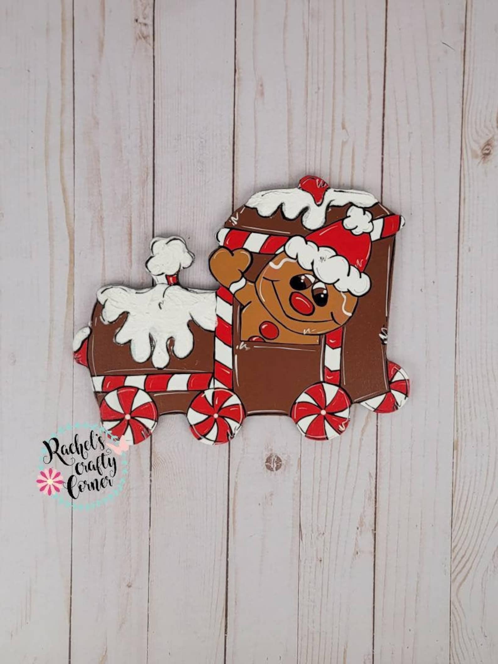 Gingerbread Train and Gingerbread Boy Door Hanger Sign - Etsy