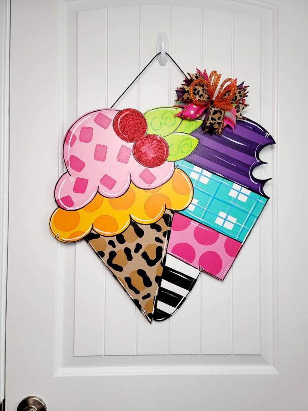 Summer Ice Cream & Popsicle Door Hanger Sign - Etsy