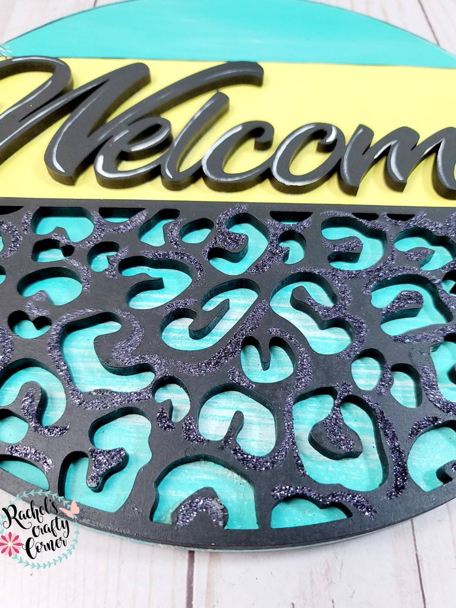 Welcome Cheetah Sign - Etsy