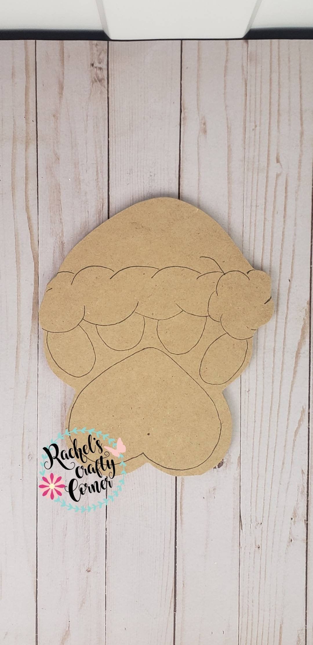 Pet Christmas Paw DIY Blank Cutout Door Hanger Sign - Etsy