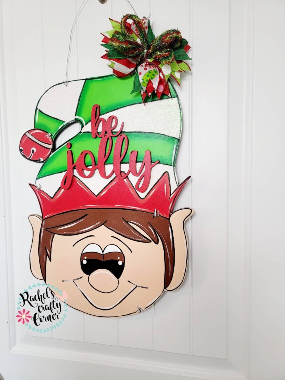 Jolly Buddy Elf Face Door Hanger – Rustic Christmas Decor - Etsy