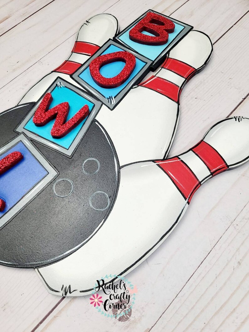 Bowling Pins and Ball Sign - Etsy
