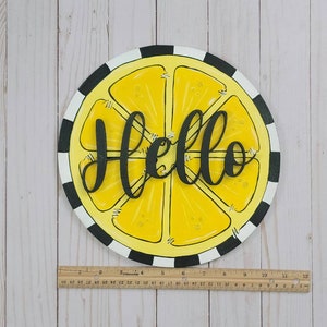 Juicy Lemon Slice Hand Painted Door Hanger Sign - Etsy