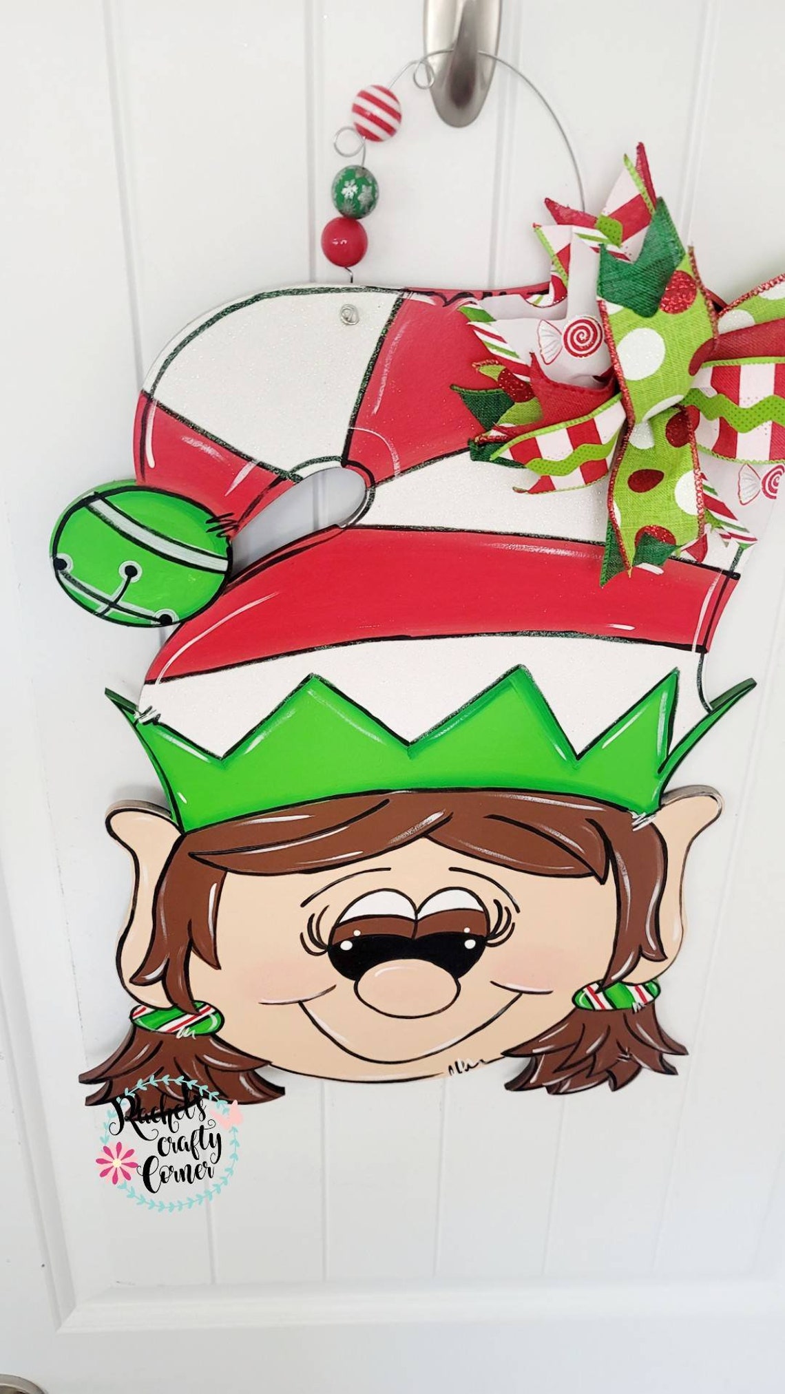 Jolly Buddy Elf Face Door Hanger – Rustic Christmas Decor - Etsy