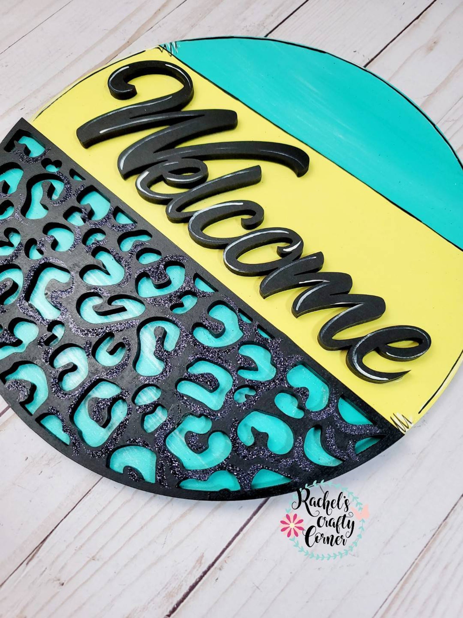Welcome Cheetah Sign - Etsy