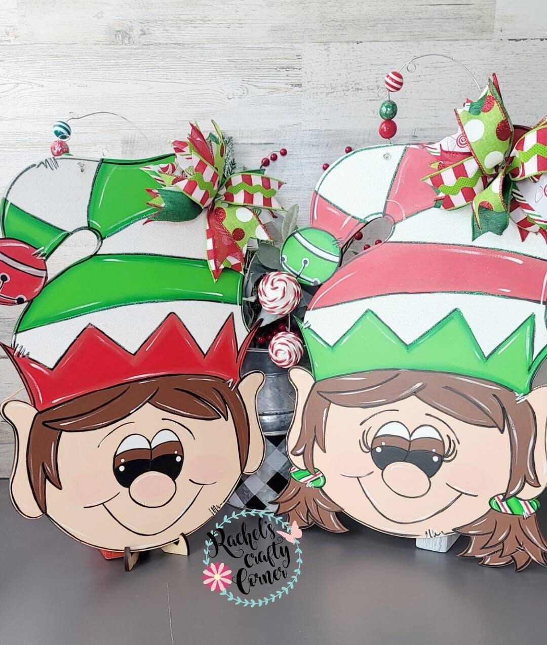 Jolly Buddy Elf Face Door Hanger – Rustic Christmas Decor - Etsy