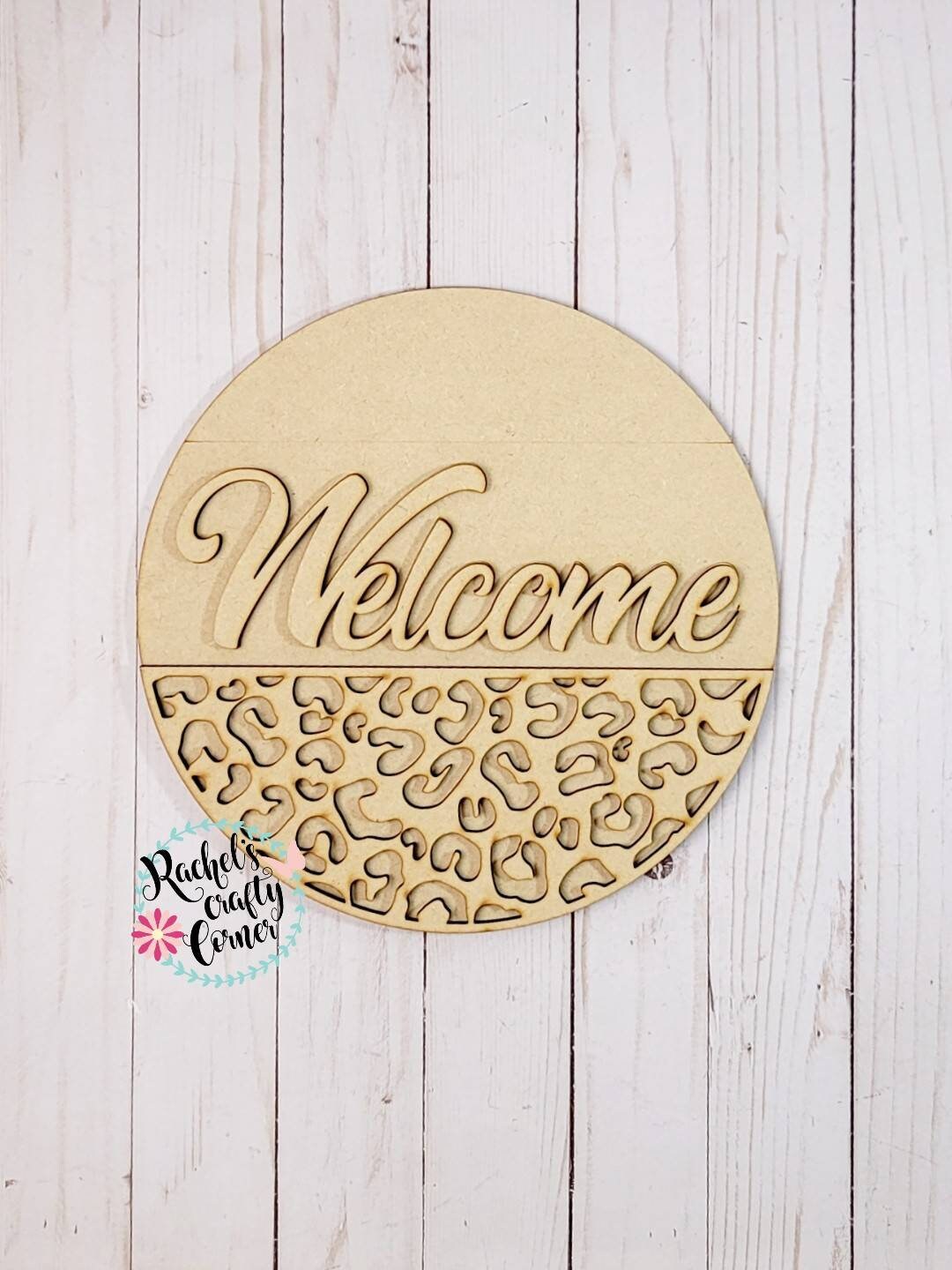 Welcome Cheetah Blank Cutout Sign - Etsy