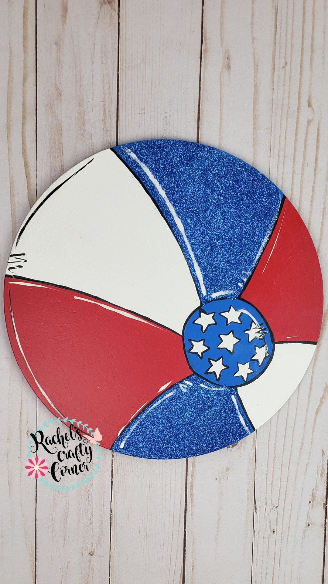 Patriotic Summer Beach Ball Sign - Etsy