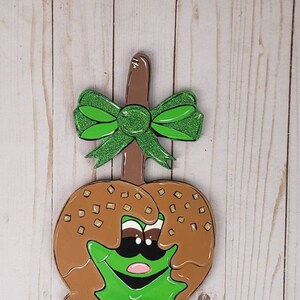 Funny Caramel Apple Door Hanger – Fall Front Porch Decor – Apple Face ...