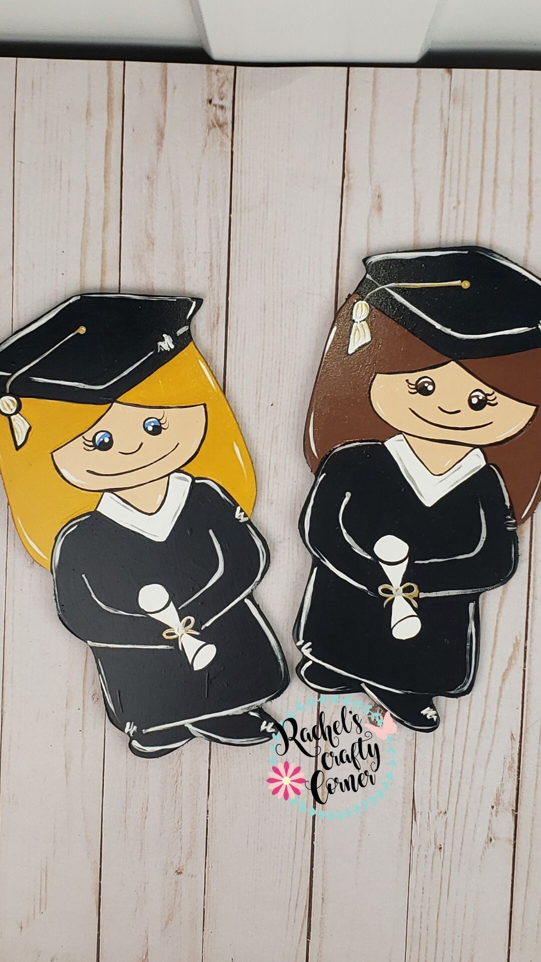 Graduate Girl Fully Customizable Hand Painted Door Hanger Sign - Etsy