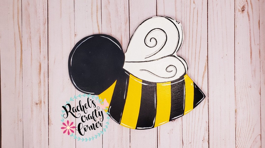 Adorable Busy Bumble Bee, Hand Painted Door Hanger Sign or DIY Blank ...