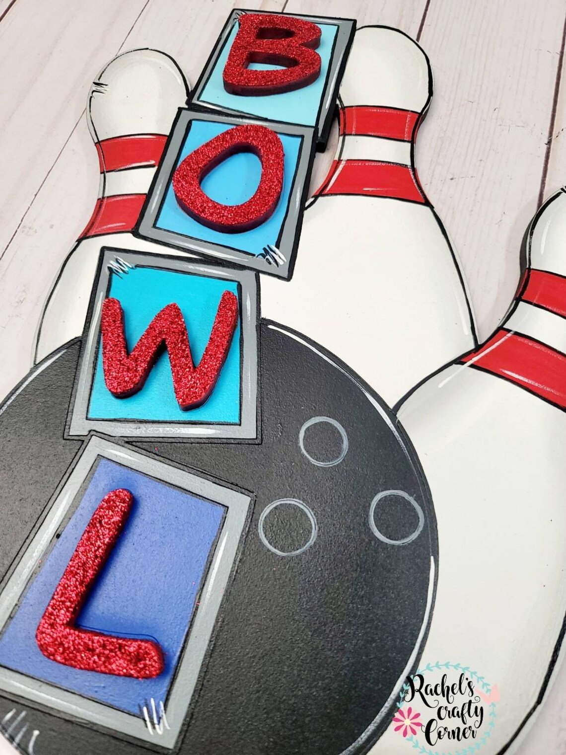 Bowling Pins and Ball Sign - Etsy