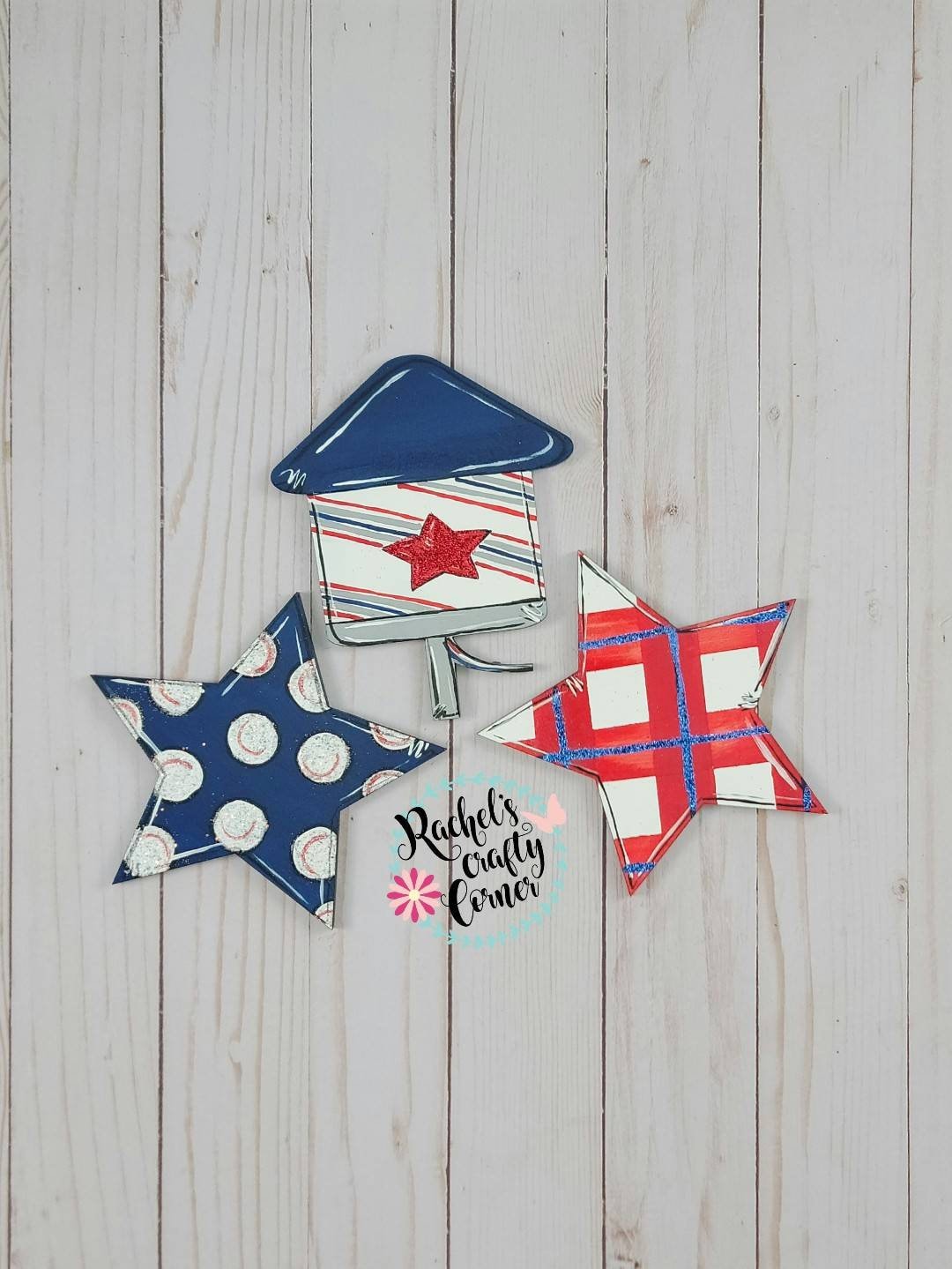 Firecracker & Stars Sign Set – Patriotic Tiered-tray Décor, 4th of July ...