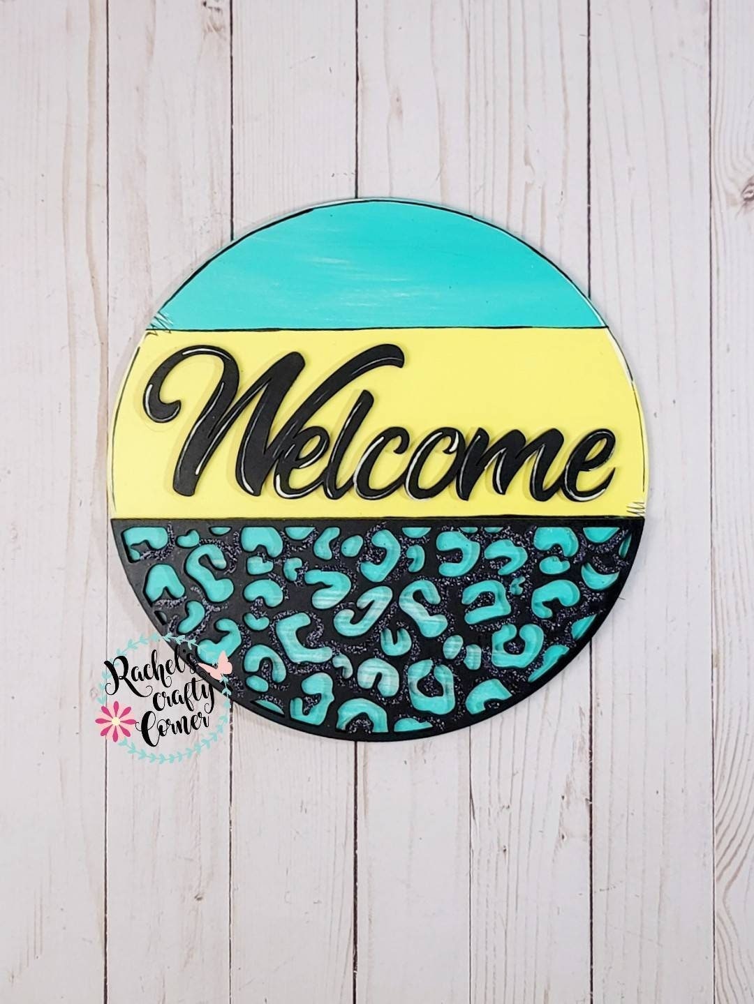 Welcome Cheetah Sign - Etsy