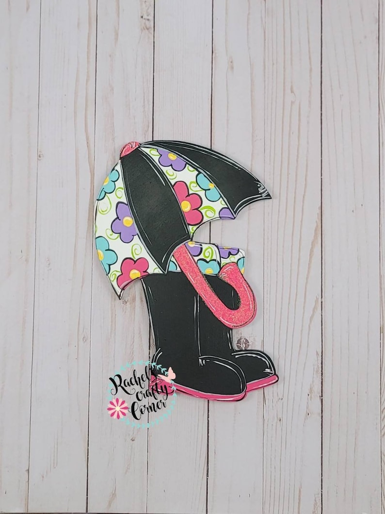 Umbrella and Rain Boots Sign - Etsy