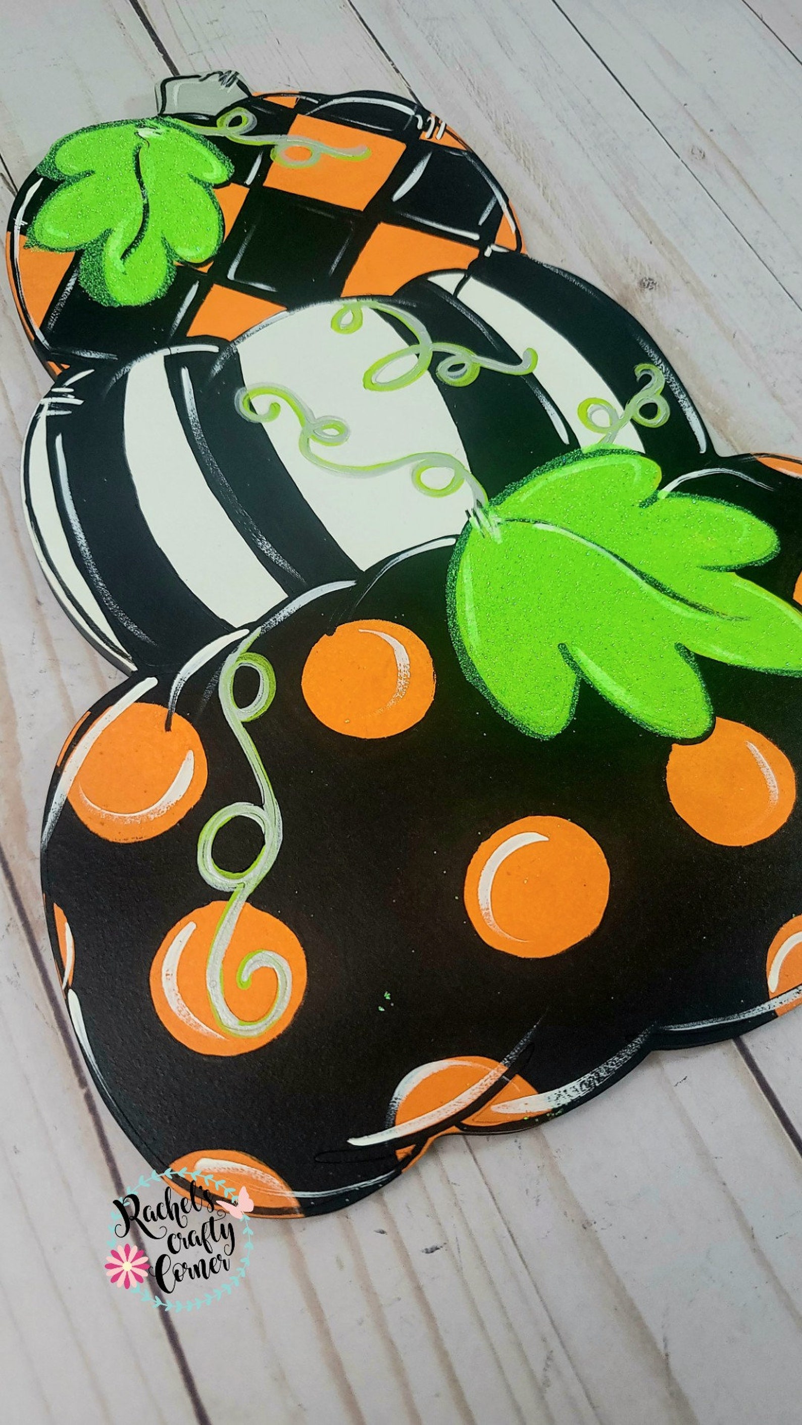 Halloween or Fall Pumpkin Topiary Door Hanger Sign - Etsy
