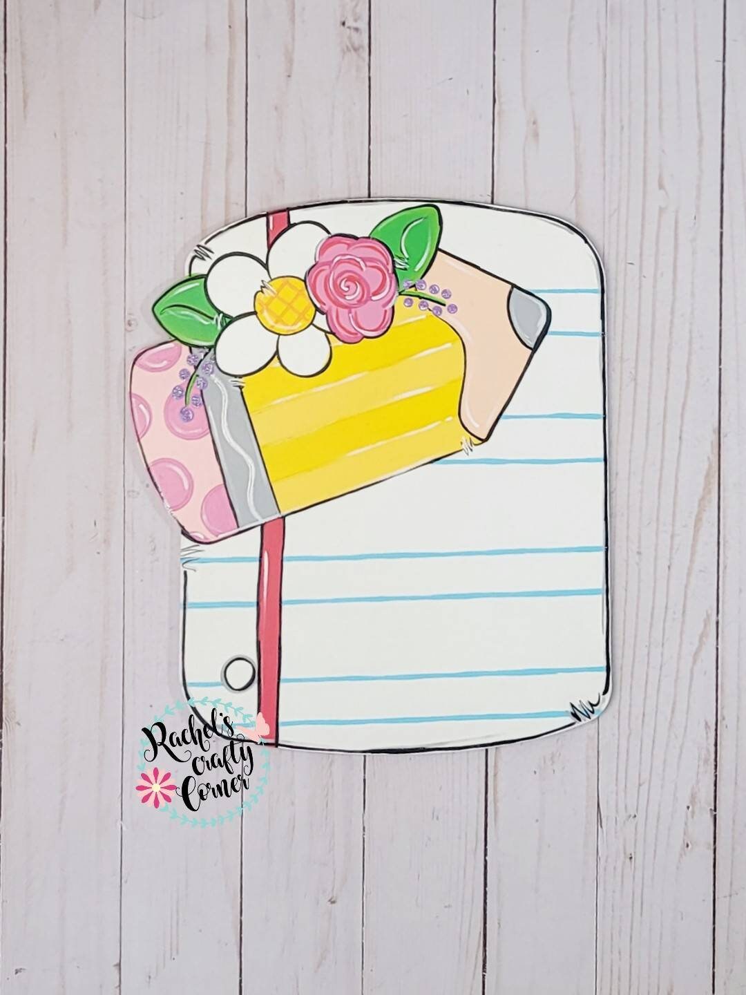 Teacher Floral Pencil and Sheet of Paper Sign - Etsy