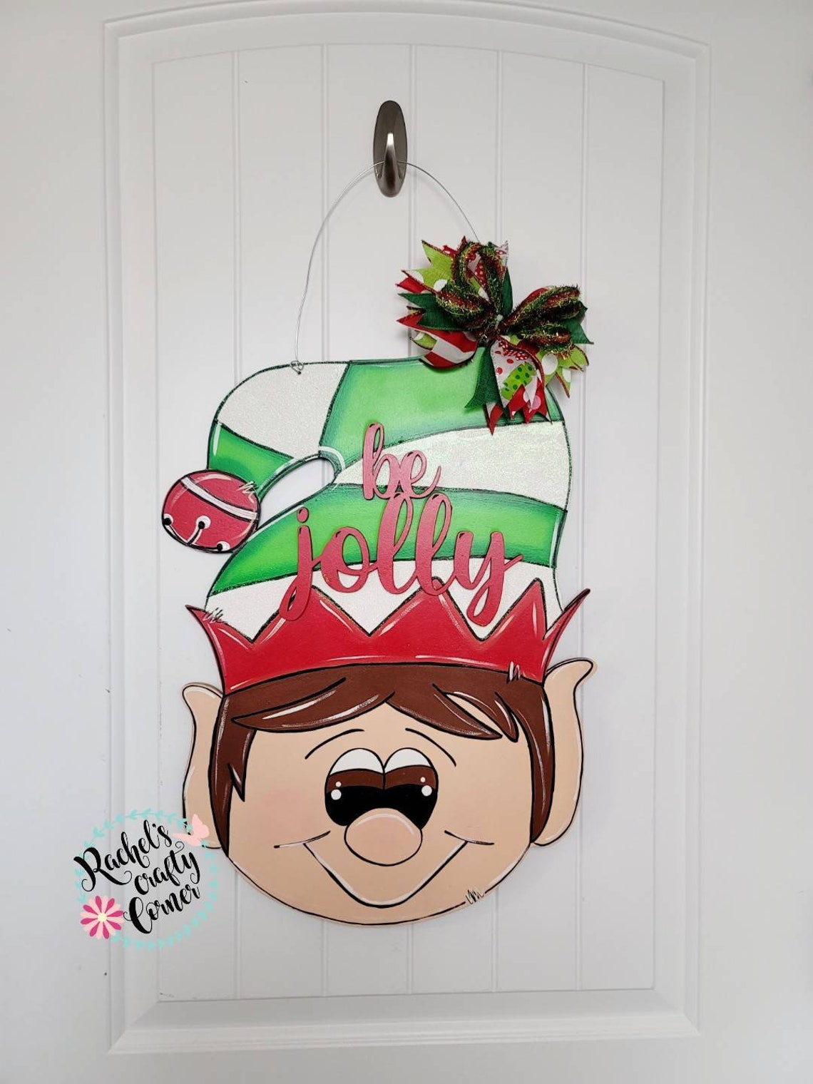 Jolly Buddy Elf Face Door Hanger – Rustic Christmas Decor - Etsy