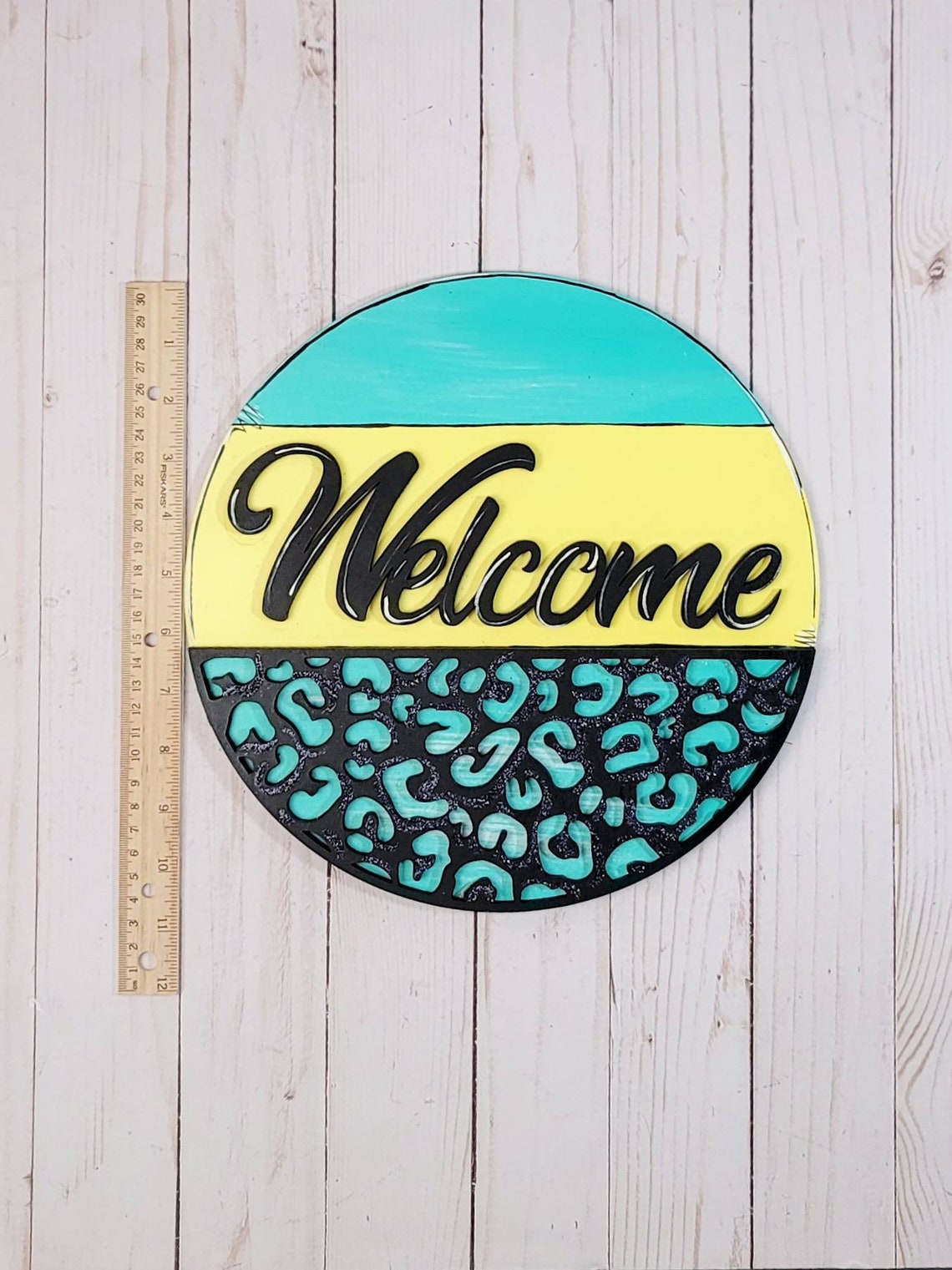Welcome Cheetah Sign - Etsy