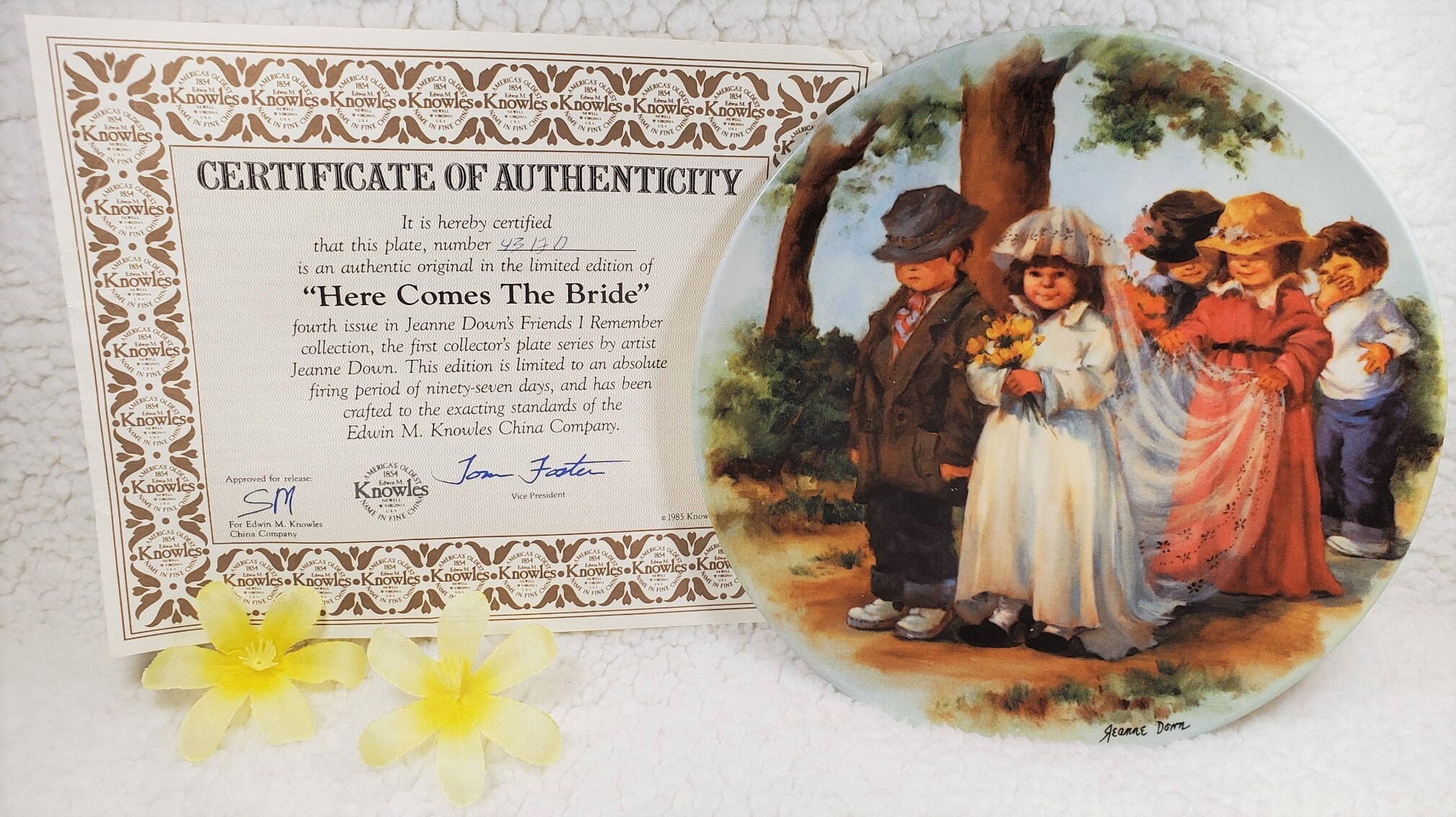 1985 knowles Sammelteller ""Here Comes the Bride""" - Etsy.de