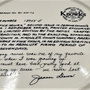 1984 Knowles Collectible Plate office Hours - Etsy