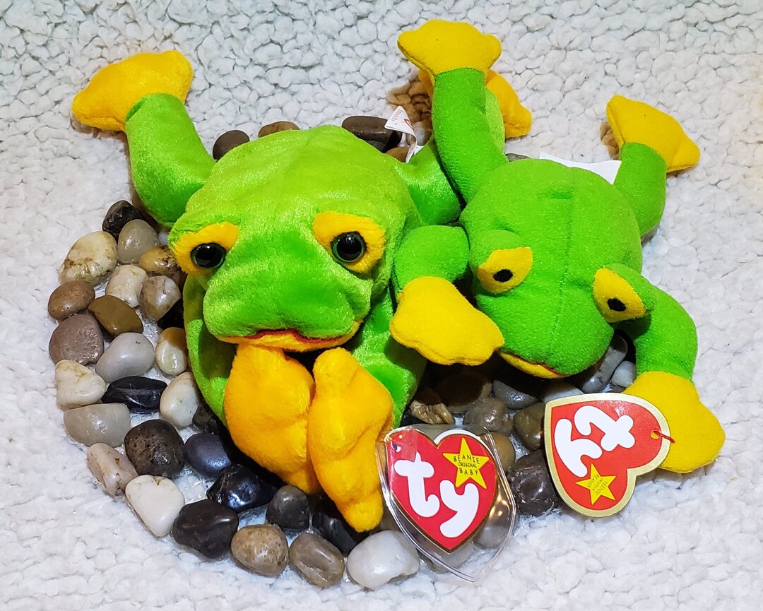 1997 Smoochy the Frog & Mini Smoochy the Frog - Ty Beanie Babies - Etsy