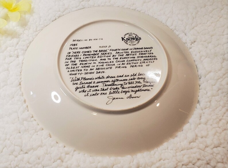 1985 Knowles Collectible Plate "here Comes the Bride" - Etsy