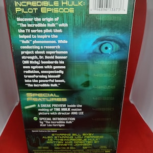 The Incredible Hulk Pilot Episode VHS - Etsy