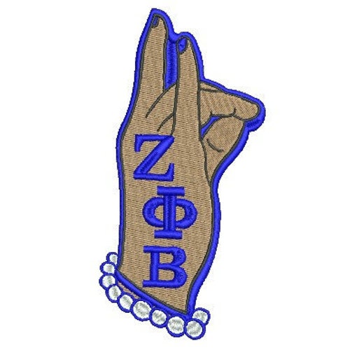 Zeta Phi Beta Hand Sign Embroidery Design - Etsy
